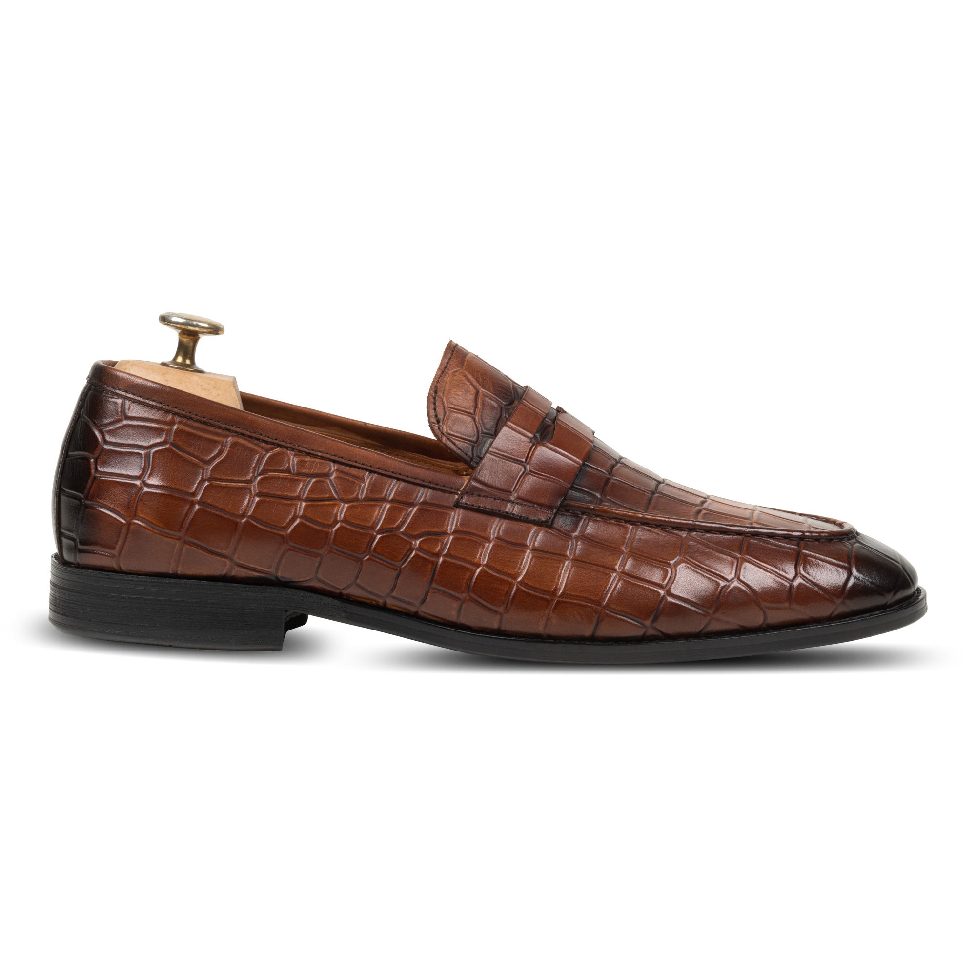 Croco Penny Brown – Nappa Milano