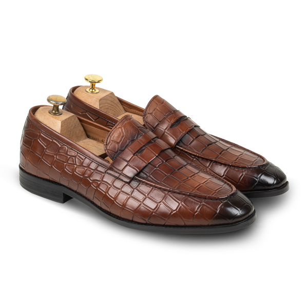 Croco Penny Brown – Nappa Milano
