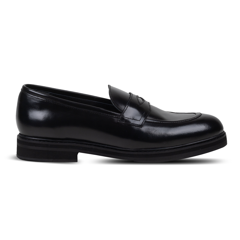Noir Penny Loafers – Nappa Milano