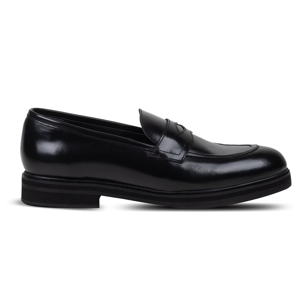 Noir Penny Loafers – Nappa Milano