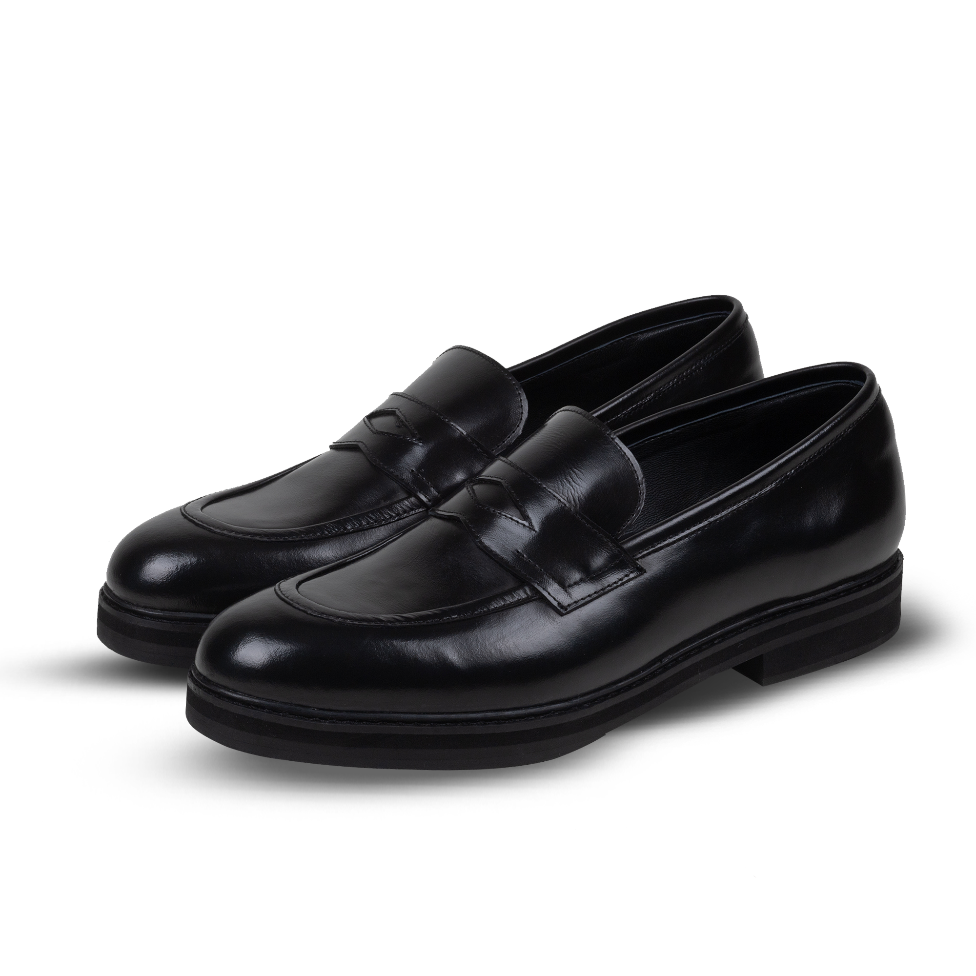 Noir Penny Loafers – Nappa Milano